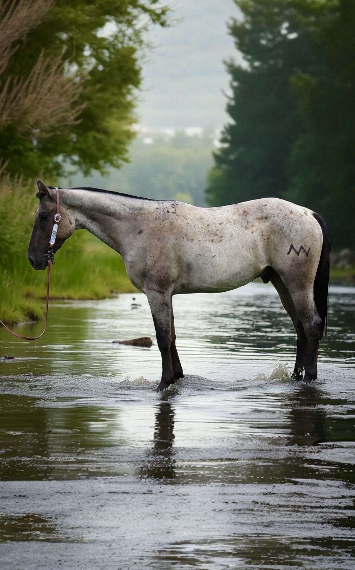 Drop Dead Gorgeous and Talented 3 Yr Old Grullo Roan AQHA Gelding!