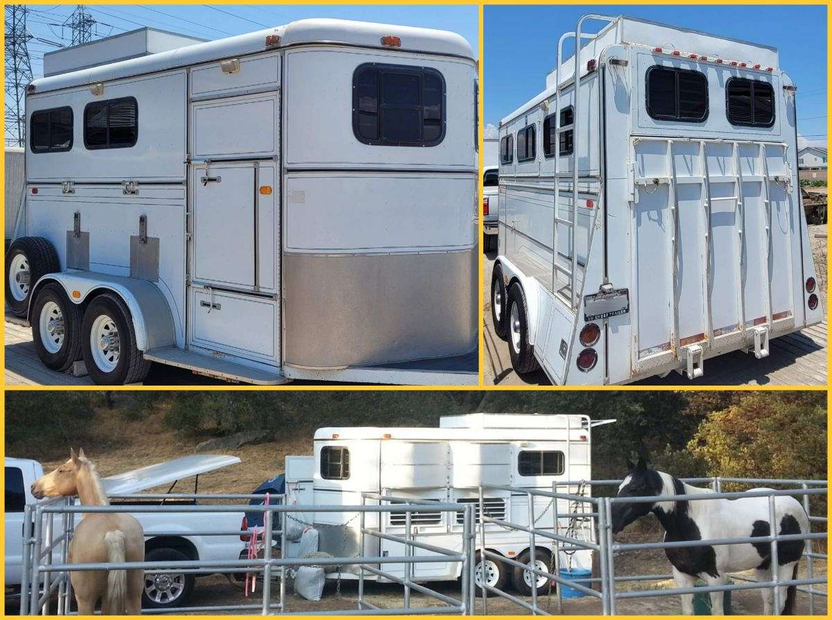 1998 G & F Trailers 2 1/2 Horse Slant Load Bumper Pull