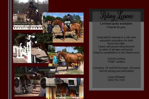 Hunter Jumper Equitation Riding Lessons