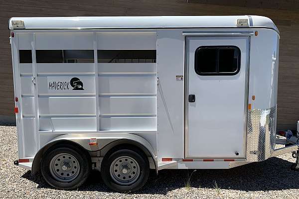 Pristine 2 Horse Maverick slant trailer