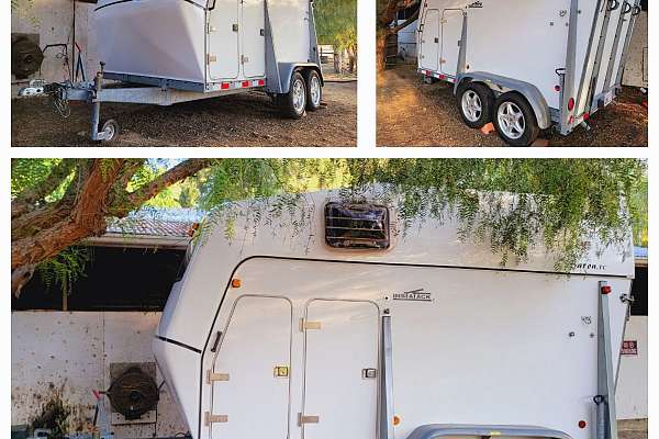 2002 Brenderup Baron TC, 2-Horse Warmblood Trailer w/Dressing Room