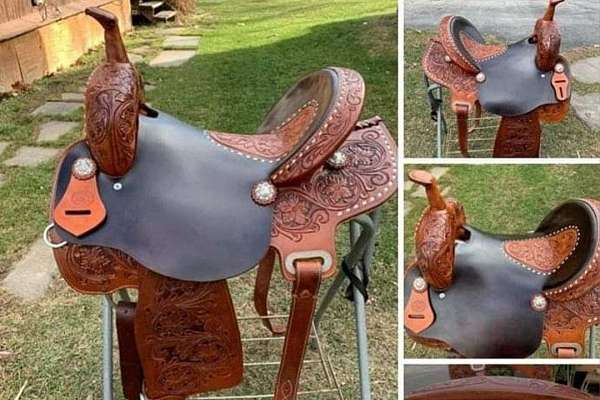 Tooled Barrel Saddle