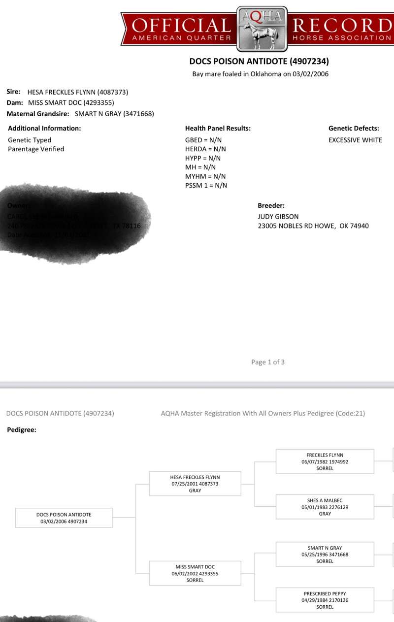 AQHA Docs Poison Antidote